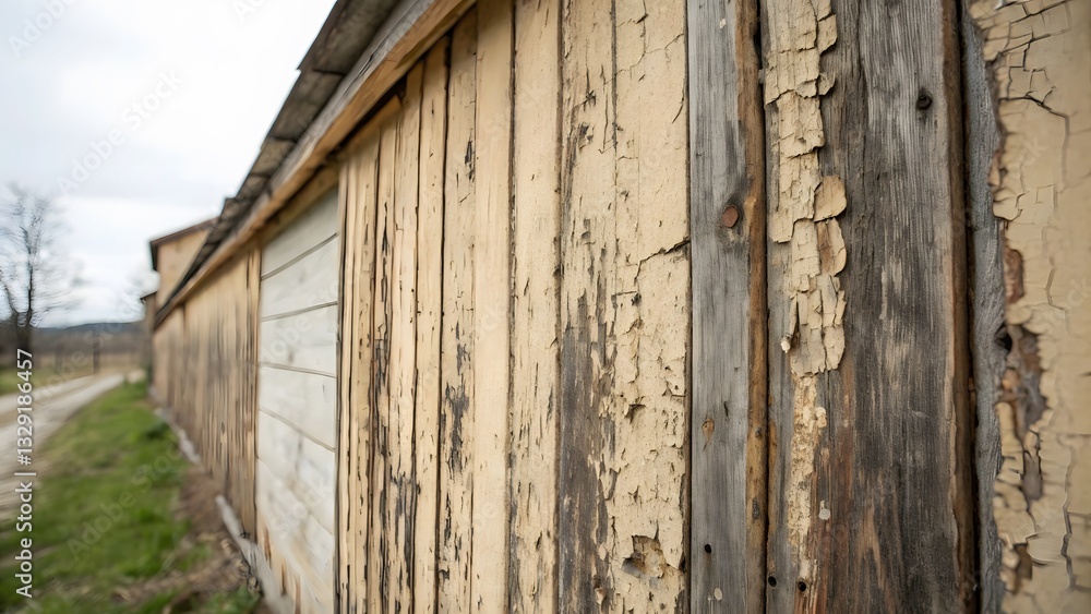 Weathered Walls of the Rustic Barn: A weathered wooden structure of ...