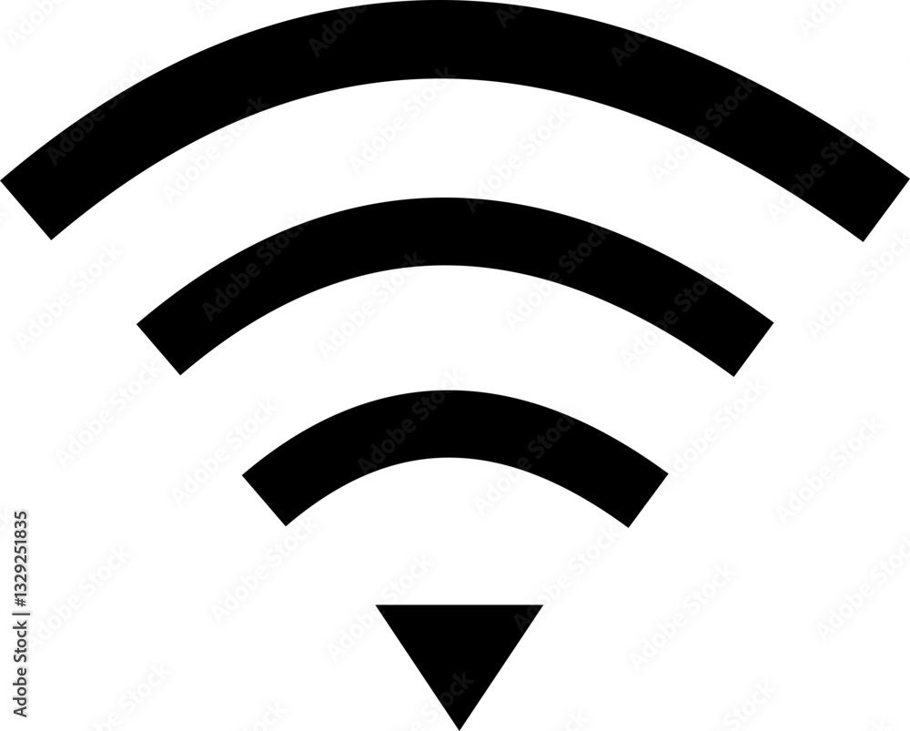 Wifi icon. Free sign isolated icon. wi-fi network . Public wifi area ...