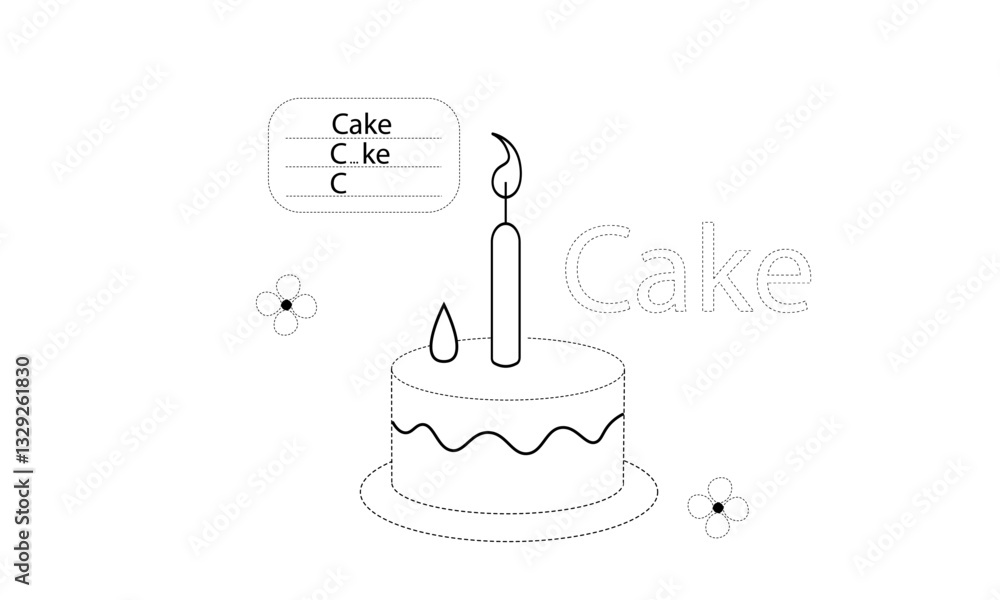 birthday cake with candles ABC Connect the Dots Coloring Pages Fun ...