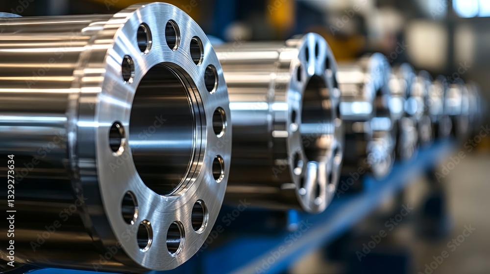 Stainless steel piping components, including flange valves, featuring ...