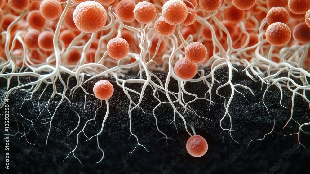Microorganisms and mineral contents in soil. Nitrogen-fixing bacteria ...