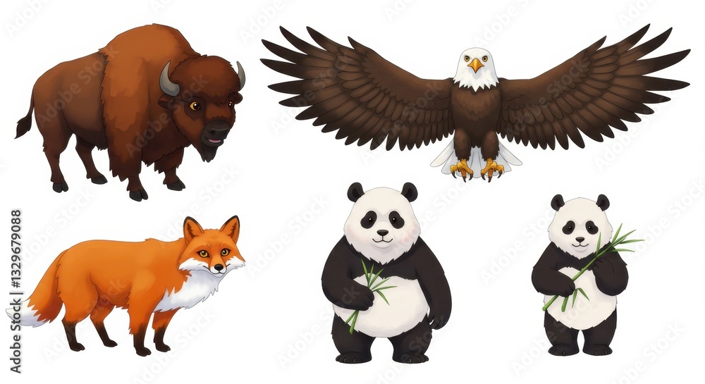 Arctic Wolf Character Design Sheet Stock Photo | Adobe Stock
