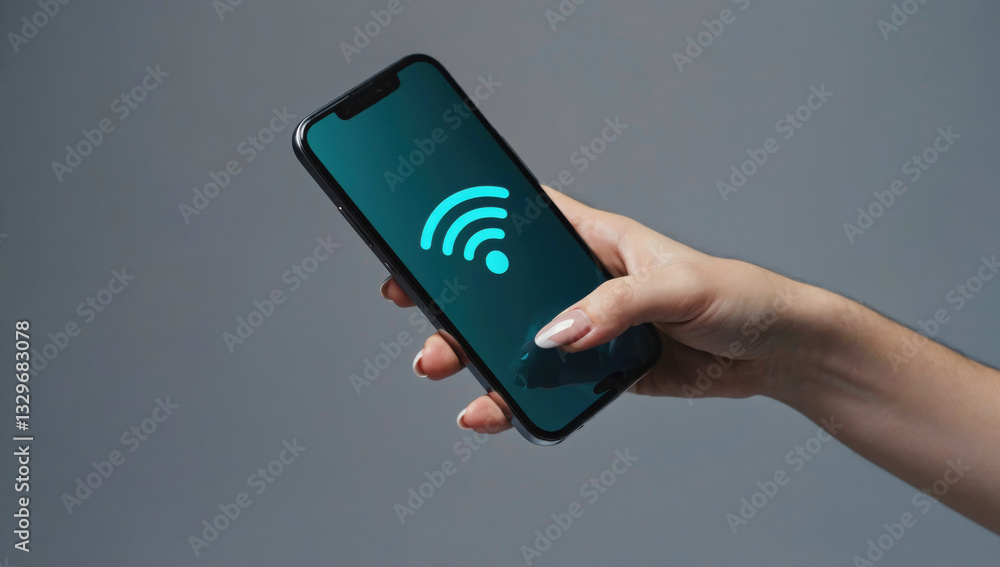 Ilustración de Stock Mobile Network and Connectivity Concept, hand ...