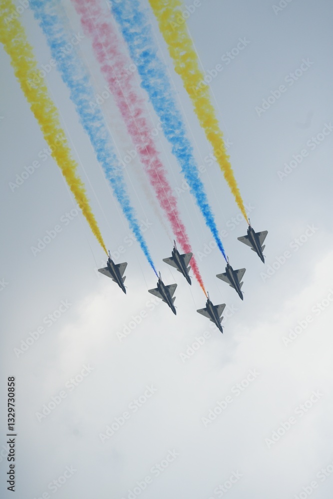 Fighter aircraft performance exhibition in Bangkok, Thailand ...