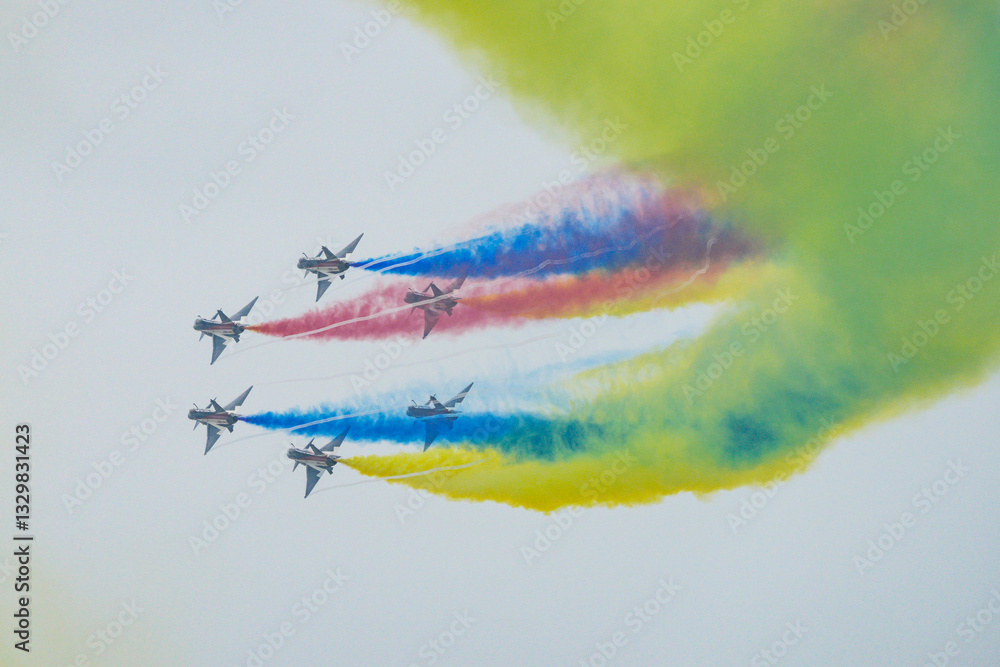 Fighter aircraft performance exhibition in Bangkok, Thailand ...