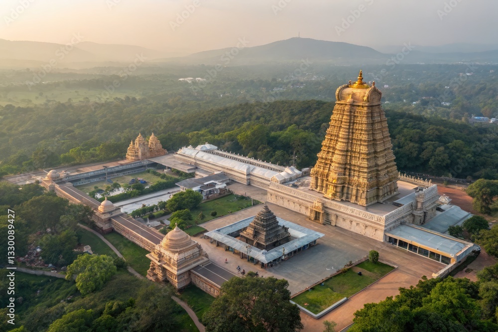 Stunning Aerial View Showcases the Architectural Beauty of Tirumala ...