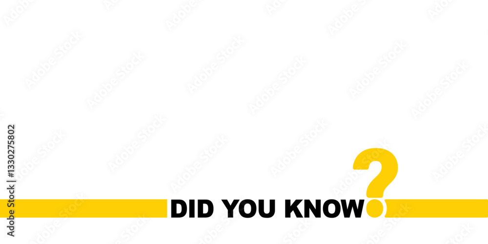 Did You Know blank template label design with question mark. Template ...