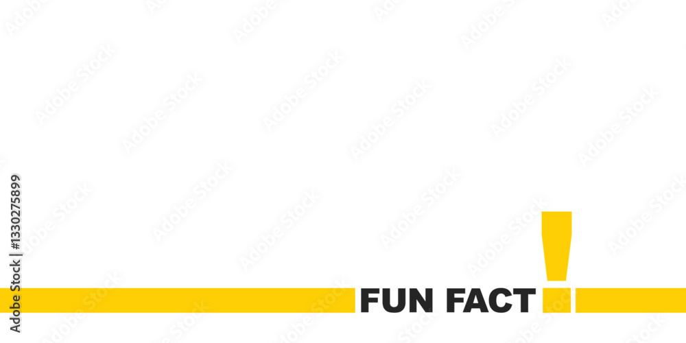 Fun Fact blank template label design with exclamation mark. Template ...