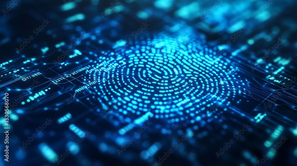 Fingerprint scan helps protect data from cyber threats. It's like a ...