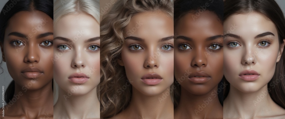 Medical and dermatological products for skin conditions. Collage. Close ...