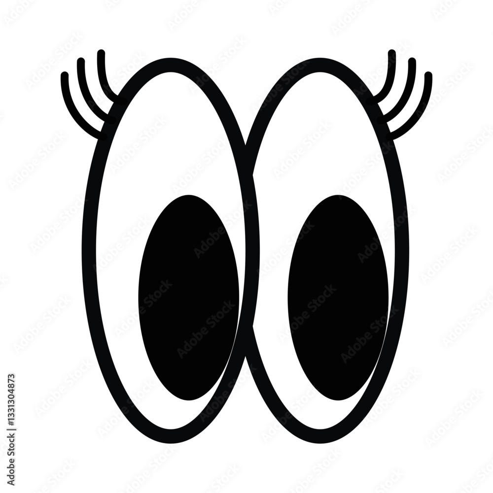 Cartoon Googly Eyes Illustration design Stock Vector | Adobe Stock