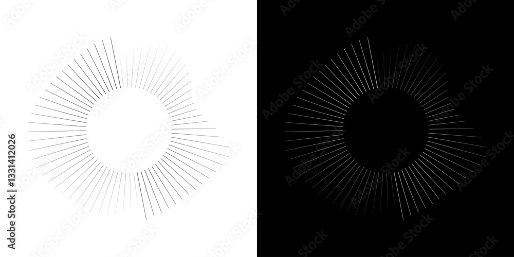 Circular sound waves, depicting music audio, round sound symbol ...