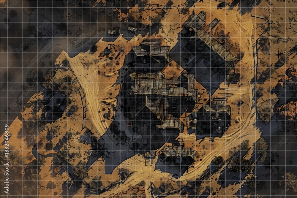 Battlemap Rangers Remote Outpost Post Apocalyptic Terrain Map RPG Game ...