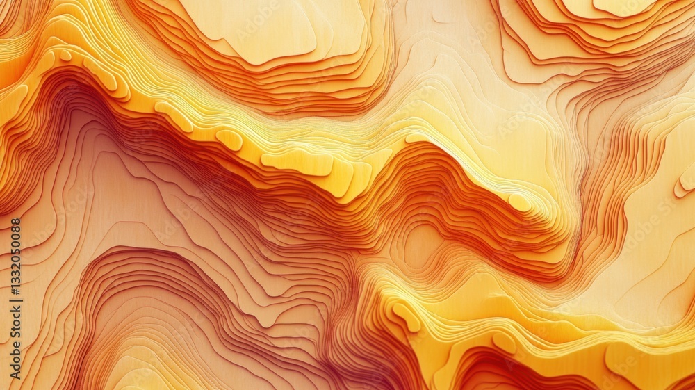 Topographical wind speed map overlay, detailed elevation-based airflow ...