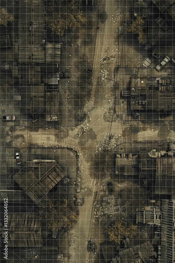 Battlemap Streets with Post Apocalyptic Settings RPG Map for Post ...