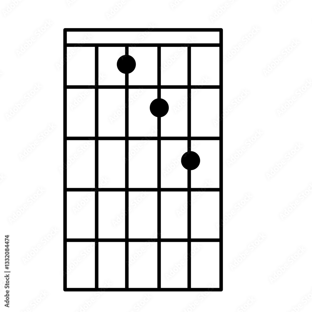 Basic Guitar Chord Chart Icon Stock Vector | Adobe Stock