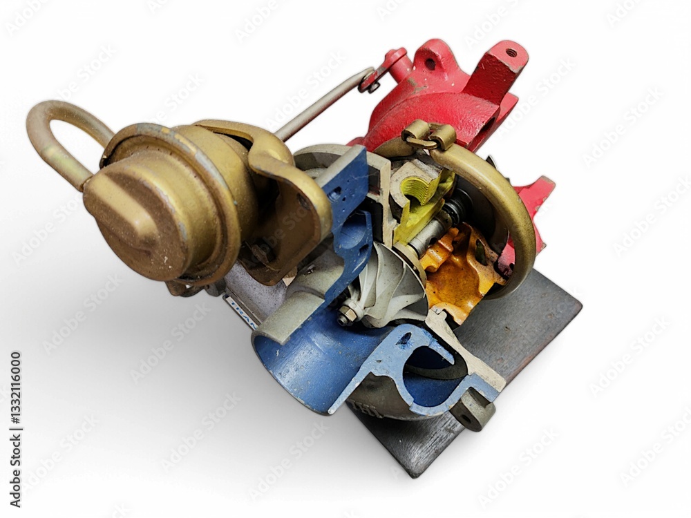 Turbocharger Cut-away, Cutaway View of a Typical Turbocharger Showing ...