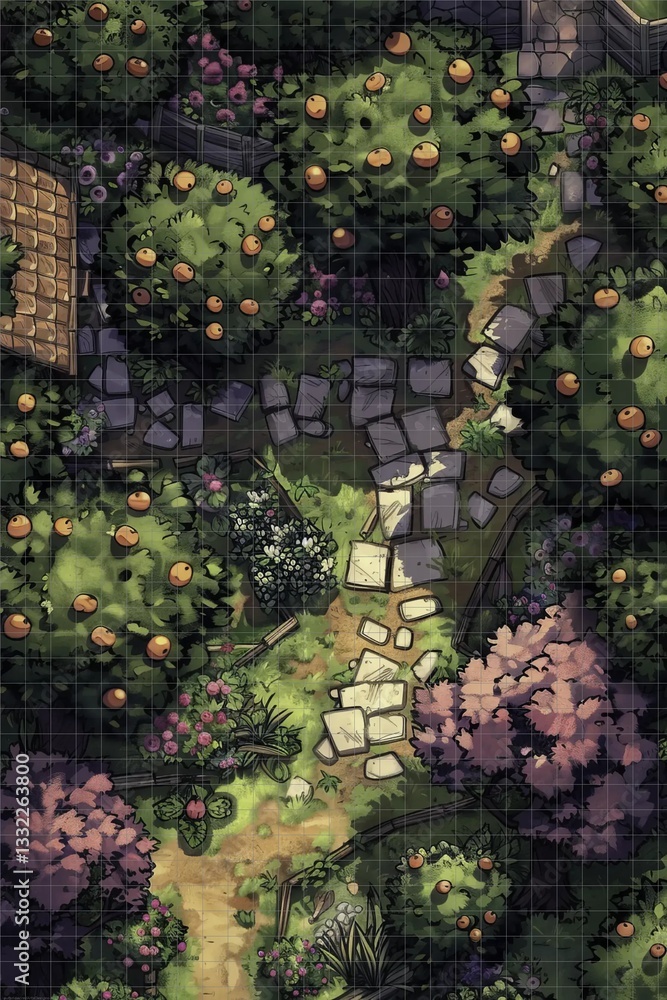 dnd battlemap gridded fantasy map for tabletop roleplaying games ...