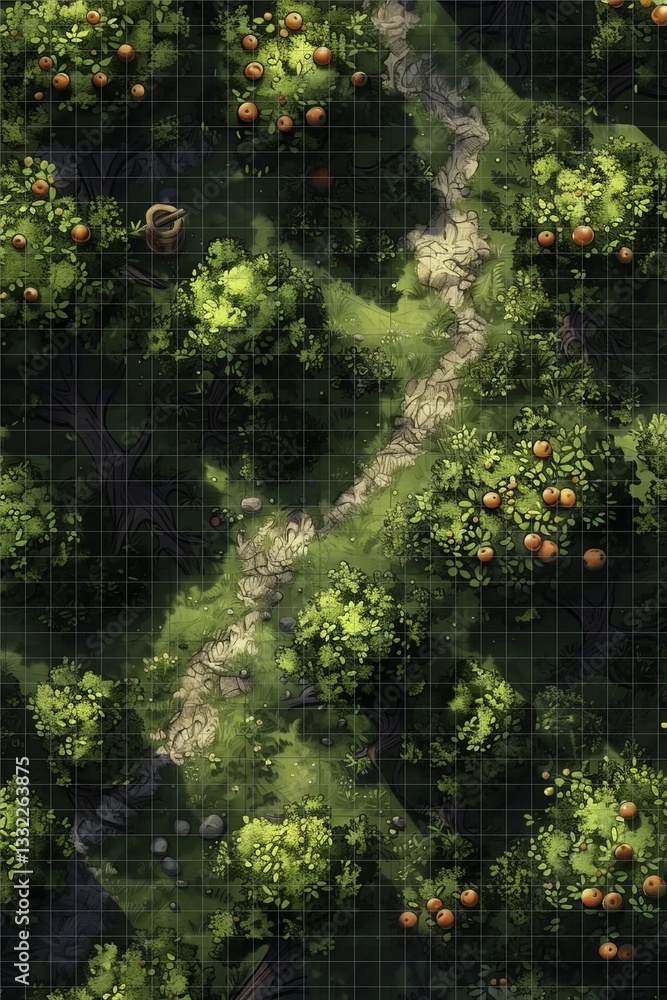 DND Battlemaps Gridded Fantasy Map Grid Based Adventure Board Game ...