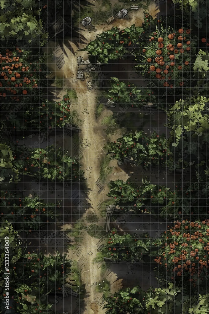 DND battlemap gridded versatile fantasy terrain strategic grid map for ...