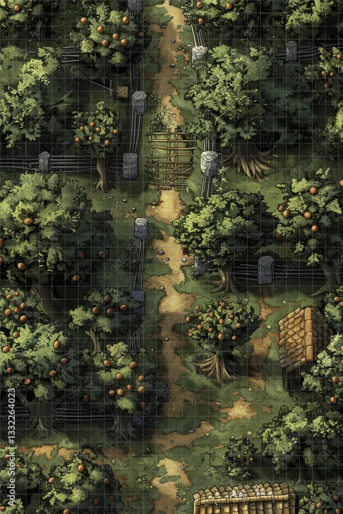 dnd battlemap grid fantasy terrain adventure map grid layout for ...