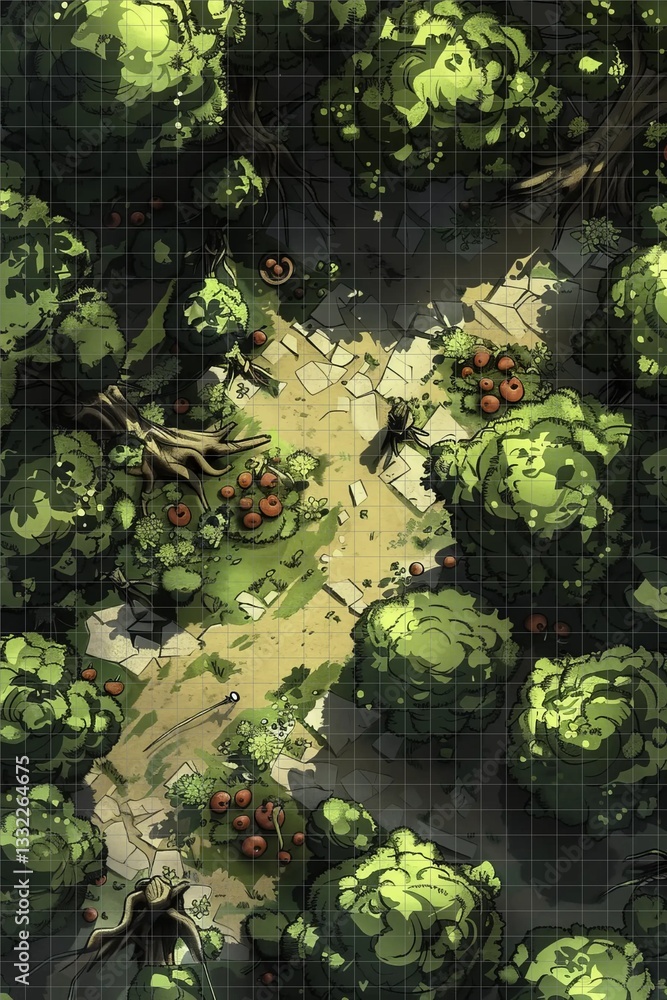 dnd battlemap grid fantasy tabletop roleplaying game map detailed grid ...