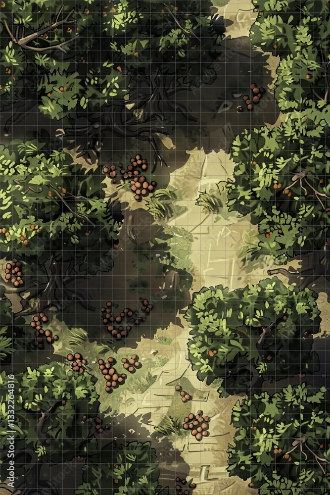 Stock-Illustration „DND battlemap gridded fantasy map detailed design ...