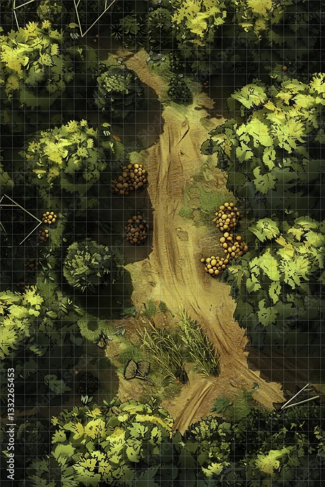 dnd battlemap gridded dungeon map tactical fantasy combat grid ...