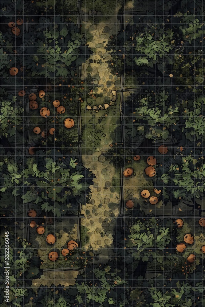 DND battlemap gridded fantasy map for tabletop roleplaying games ...