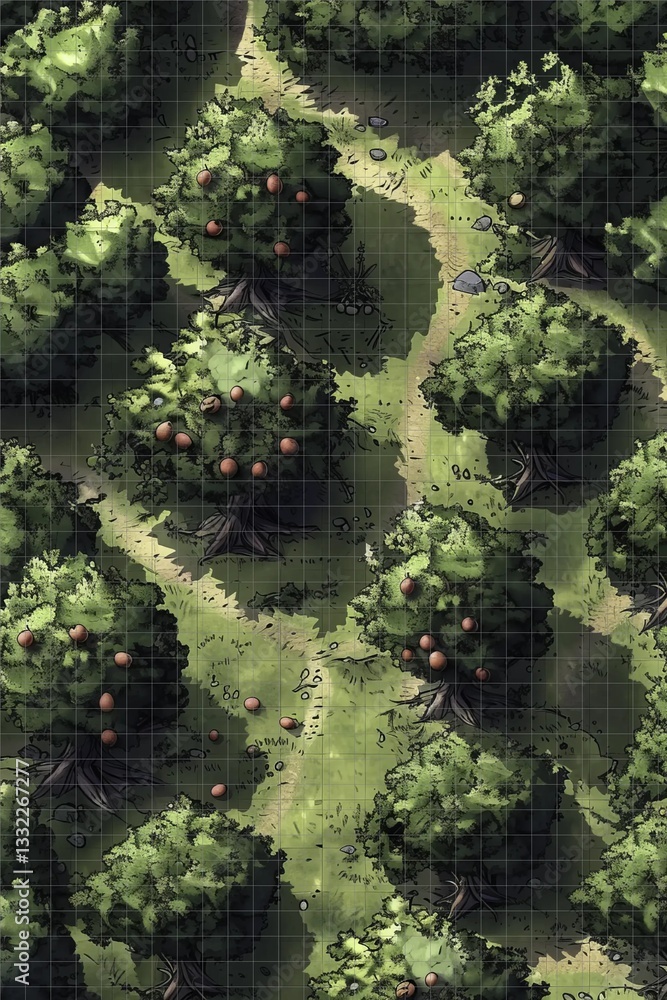 dnd battlemaps, gridded dnd map, fantasy terrain, battle map grid ...