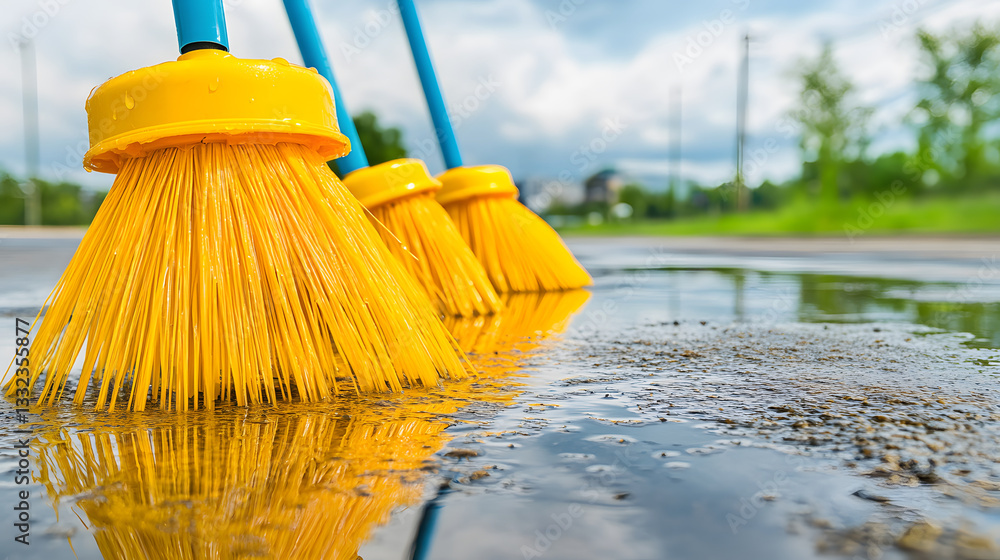 Sanitation safety protocols cleaning procedure in urban areas visual ...