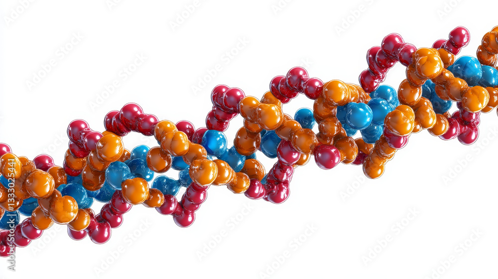 DNA infographic. Genetic spiral, genomic model molecule diagram and adn ...
