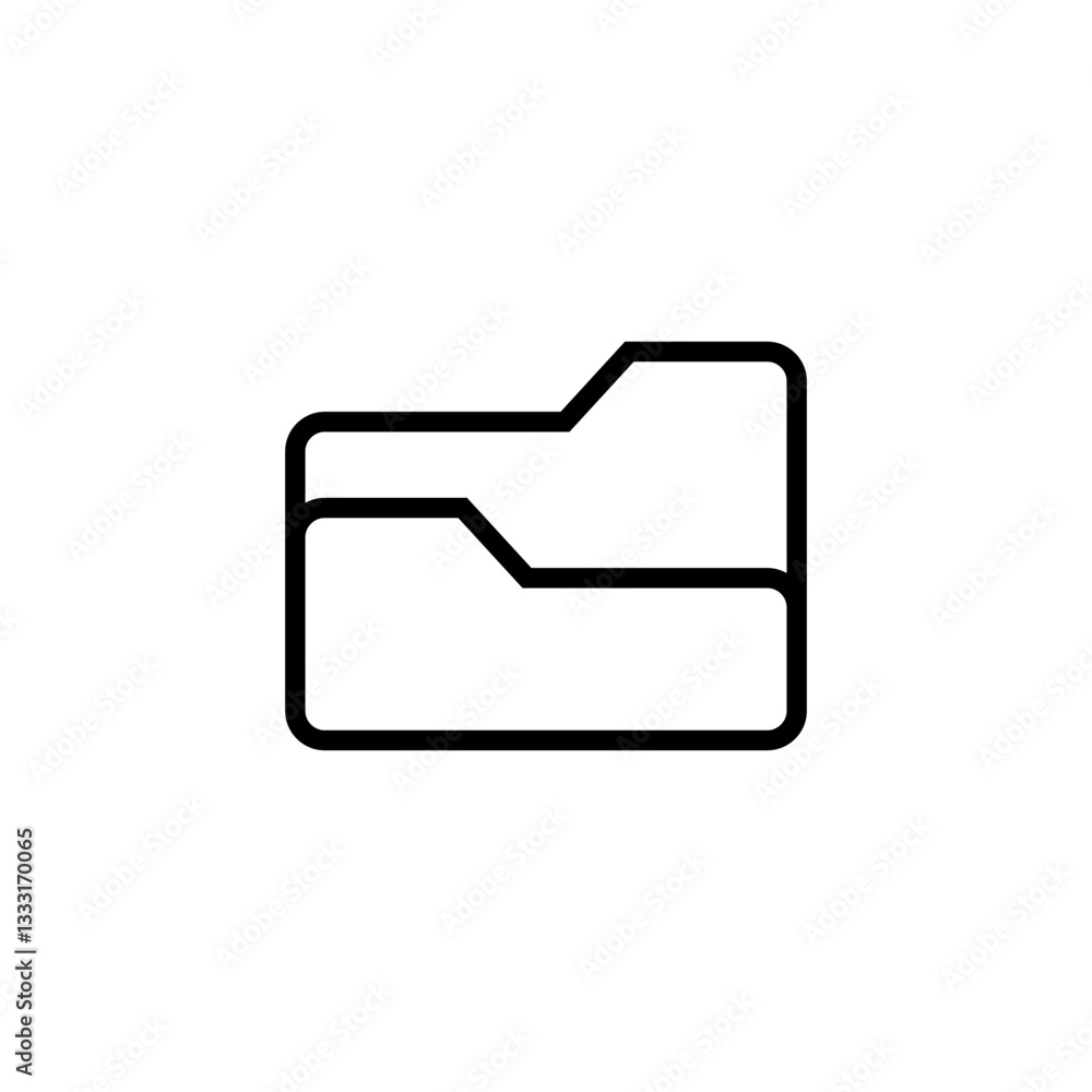 Folder icon logo design. folder sign and symbol Stock Vector | Adobe Stock