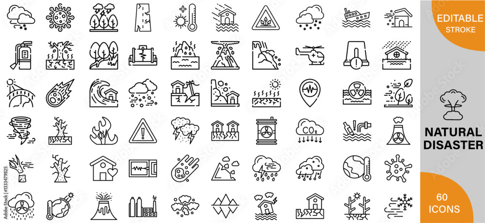 Natural Disasters, Types, Causes, Effects & Safety Tips icon pack ...