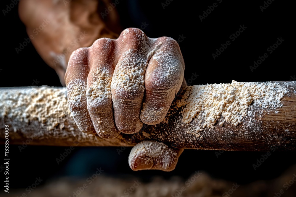 The grit of a weightlifter, ready to conquer gravity's pull, emerges in ...