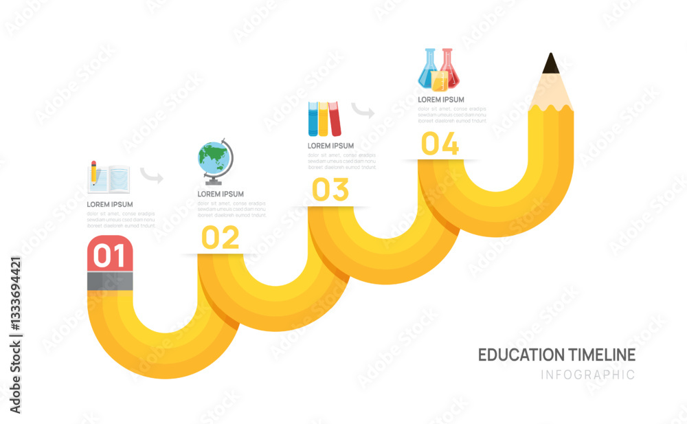 ladder Infographics arrow symbol timeline business steps to success ...