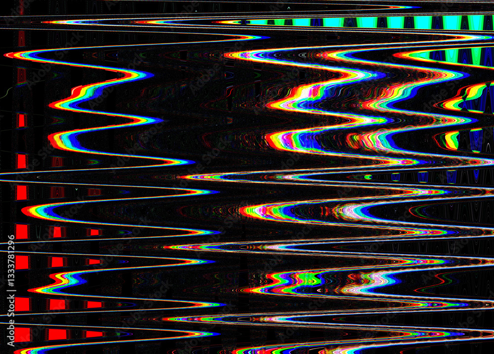 Screenshot of a broken computer monitor. Glitch camera effect. Retro ...