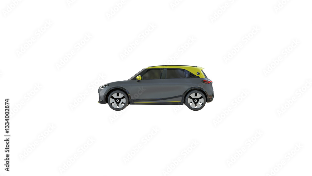 SIDE view of GREY car isolated on white, Smart Brabus png transparent ...