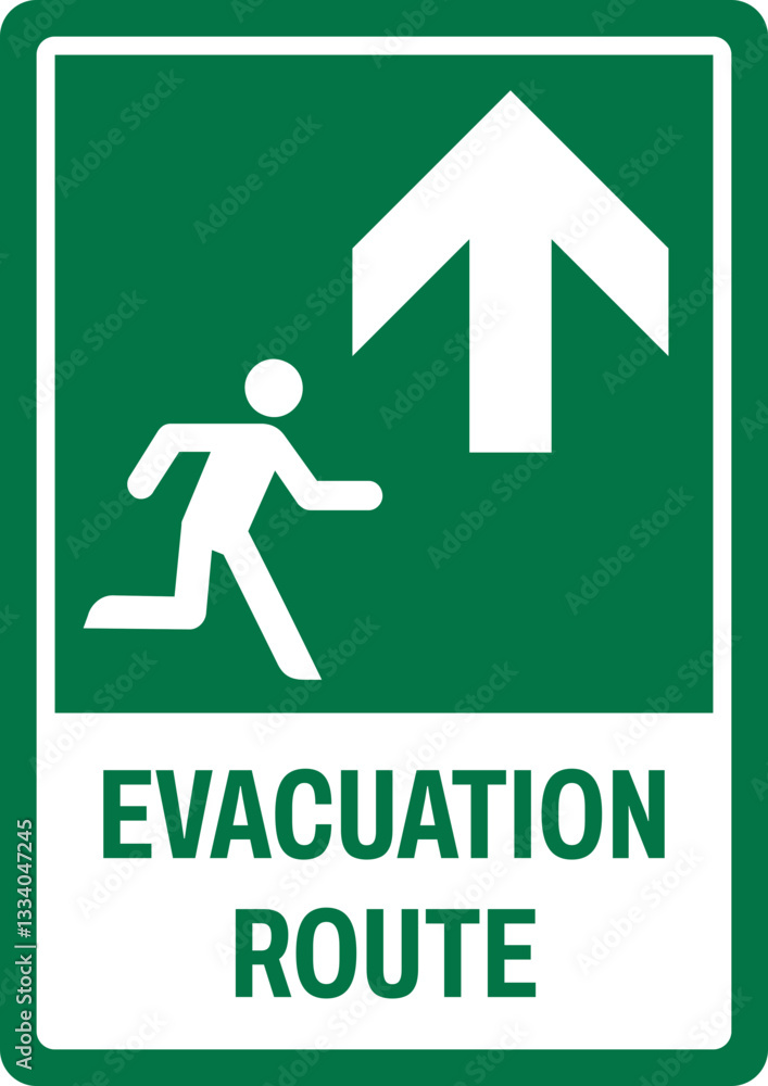 emergency and first aid safety signs v2 uppercase text_evacuation route ...