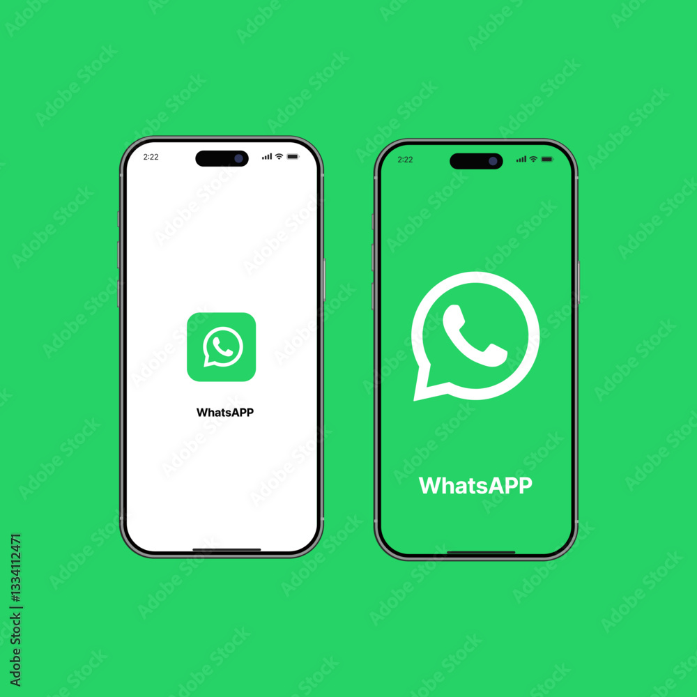 whatsapp icon vector. social network logo. social media icon Stock ...