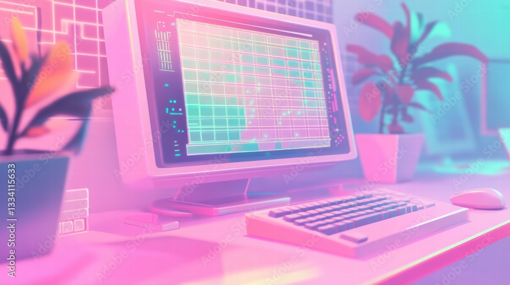 Retro old computer user interface,Pink Y2K computer window page and ...