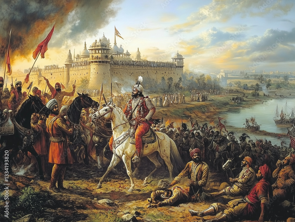 "AI-generated illustrations of Chhatrapati Shivaji Maharaj, the ...