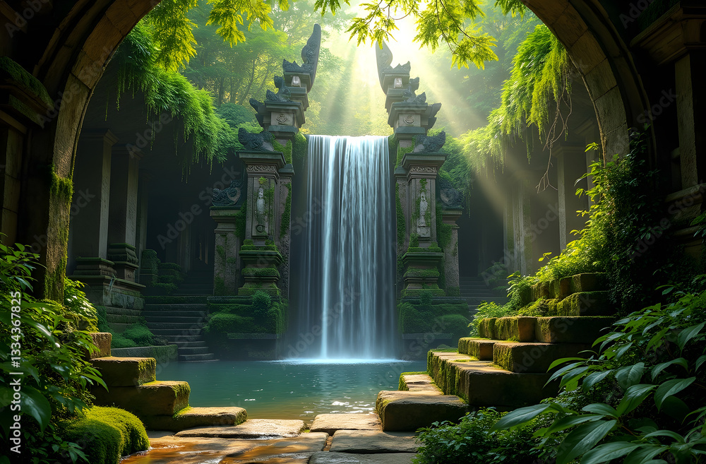 Ancient Sanctuary Oasis: An architectural marvel, an ancient sanctuary ...