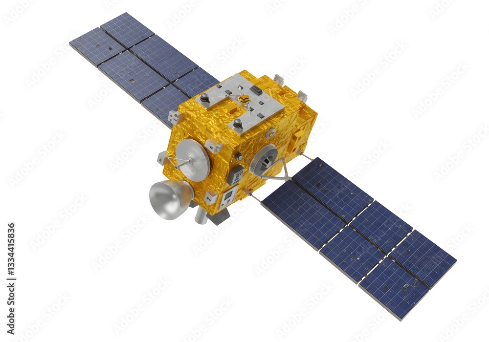 Cutting-Edge Satellite Mockup – 4K Ultra-Realistic Image on Clean White ...