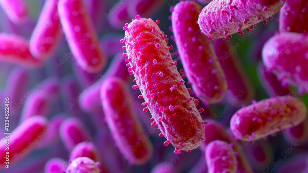 Klebsiella pneumoniae Bacteria Under High-Magnification Microscope ...