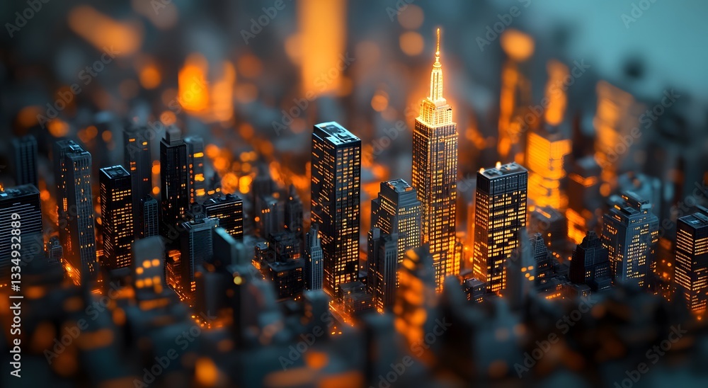 Ilustración de Stock A modern digital city for future generations ...