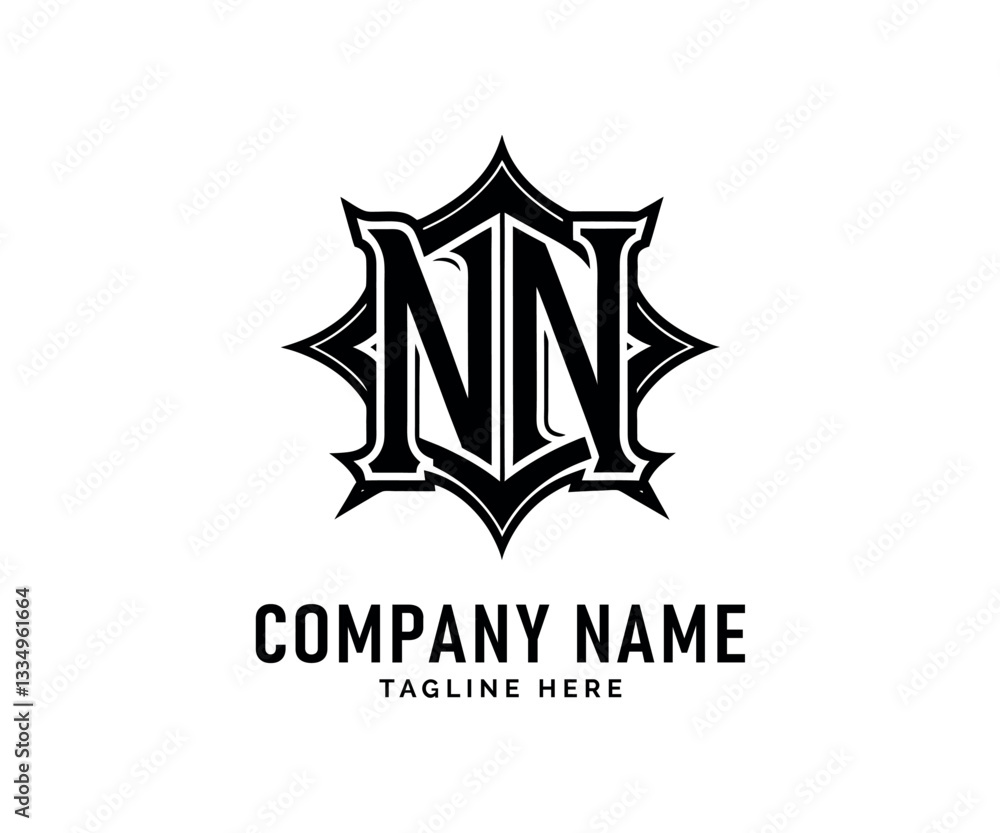 NN Monogram logo Design. Modern NN Monogram logo Design Black, Bold ...