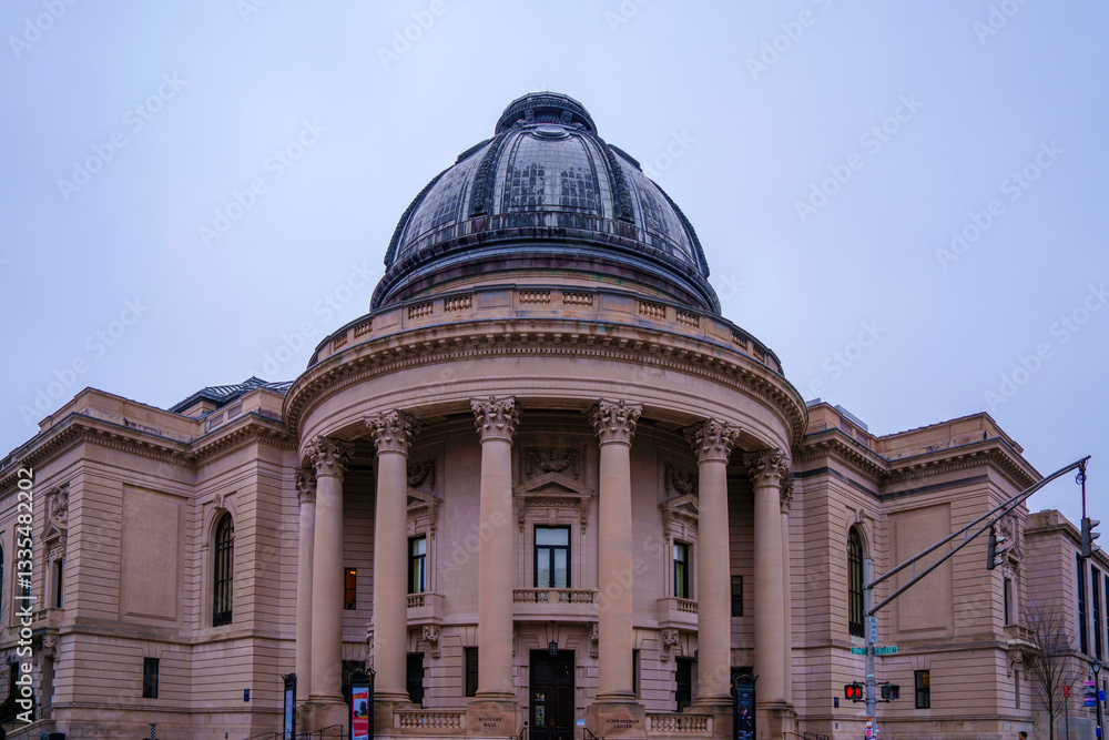New Haven, Connecticut – March 15, 2025: Woolsey Hall, Yale’s historic ...