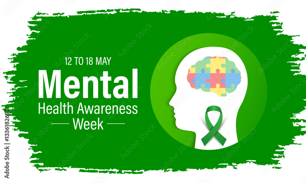 National mental health awareness week, May vector design for web banner ...