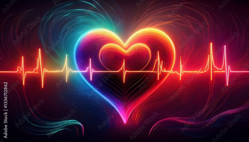 Heart beat line concept , healthy pulse trace electrocardiogram curve ...